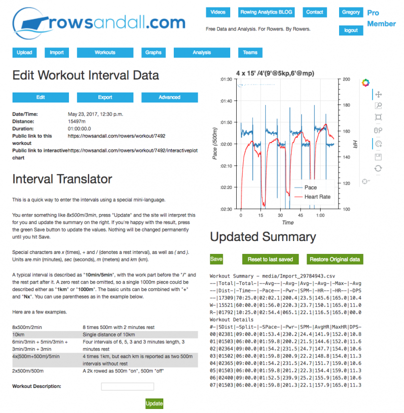 Analyzing Intervals for ergdata sessions – Rowing Analytics